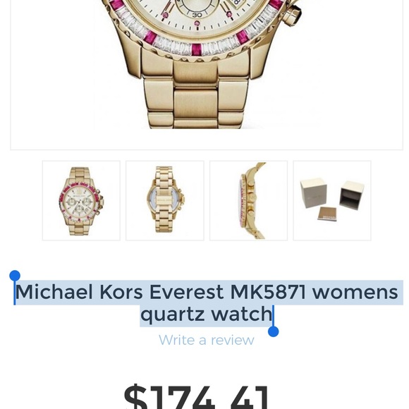 Michael Kors | Jewelry | Michael Kors Everest Chronograph Mk587 Watch ...